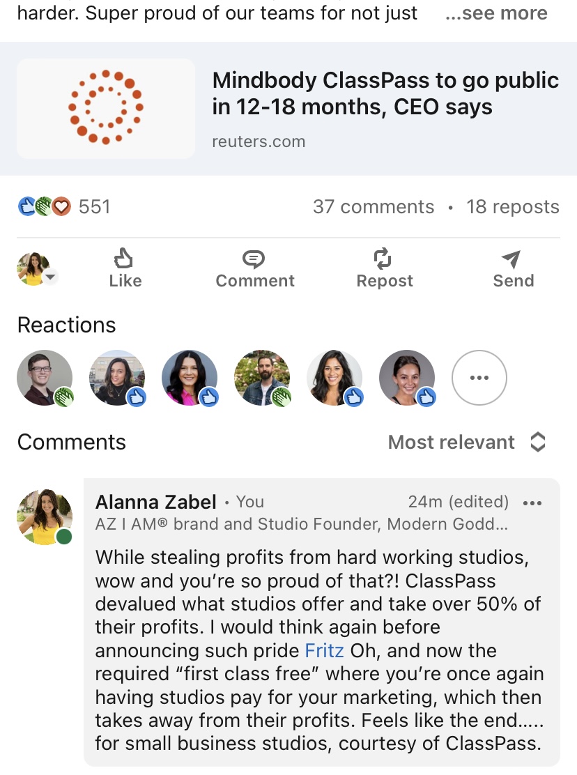 The Bitter Irony of ClassPass's Public Success: Cannibalizing on Small ...